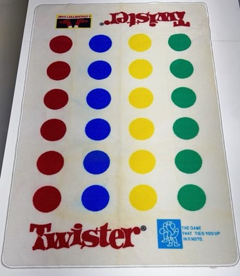 Twister Family Game Kids Room Floor Rug 39" x 57" EUC | eBay