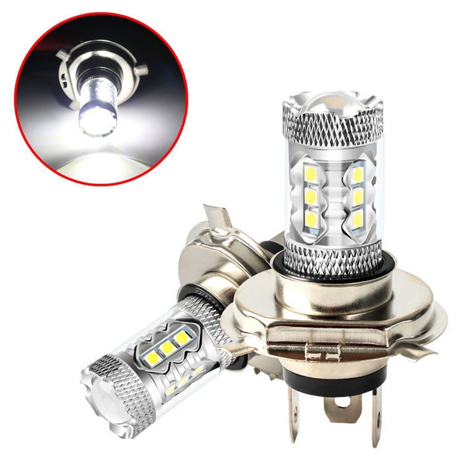 Brand New H4 Fog Lights LED Bulb Hi/Lo Lamp Motorcycle Set 12V 2Pcs ...