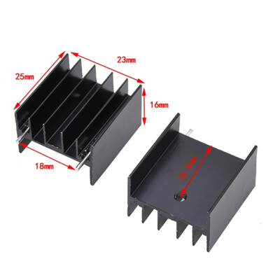 10pcs Aluminium TO-220 Heat Sink Transistor Radiator black 25*23*16mm ...