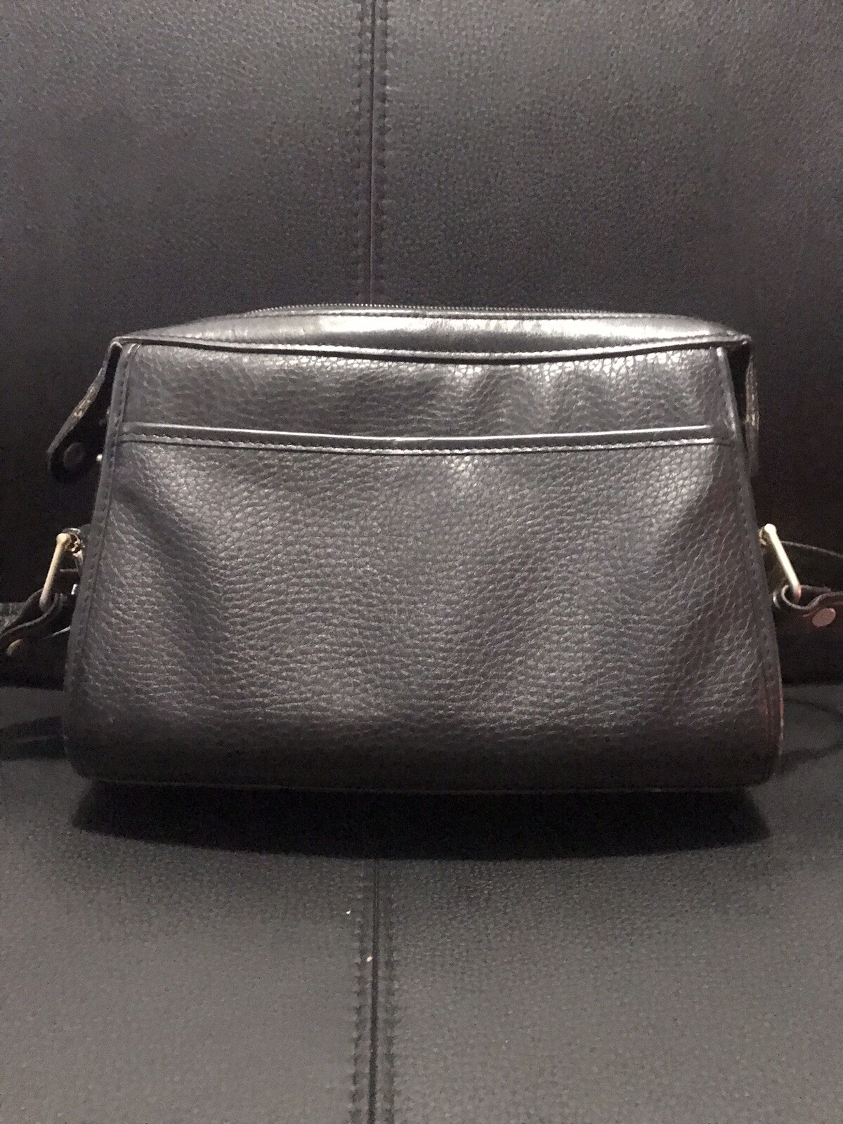 VINTAGE ANDANTINI ITALIANA BLACK LEATHER SATCHEL CR… - Gem