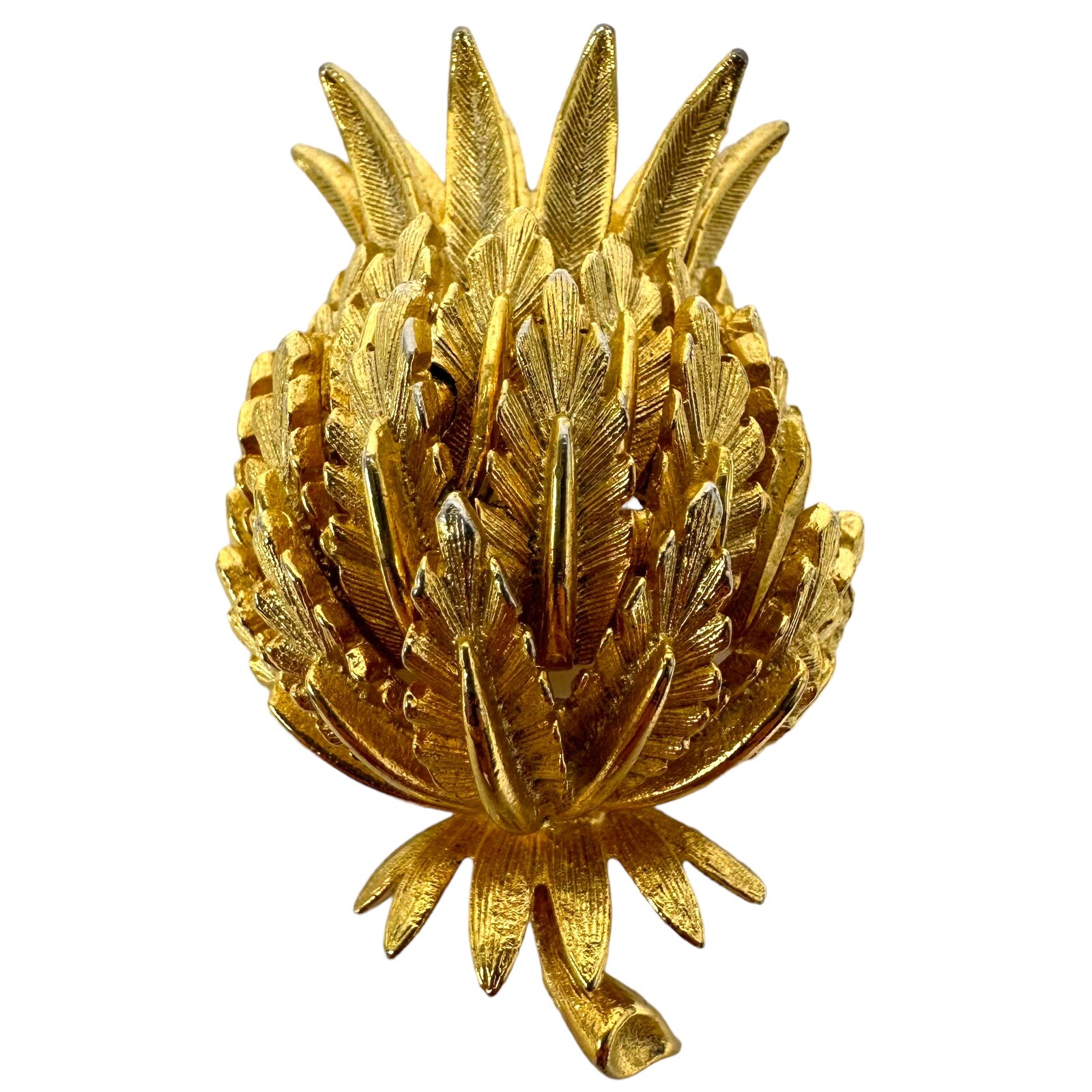 Vintage Lisner Gold Tone Scottish Thistle? Pineapple … - Gem