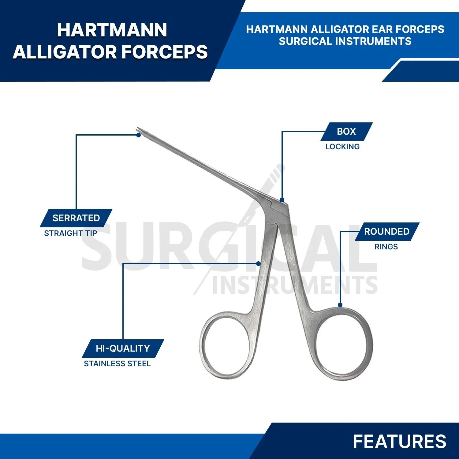 Hartmann Ear Forceps 3.5" Surgical Veterinary Instruments Stainless ...