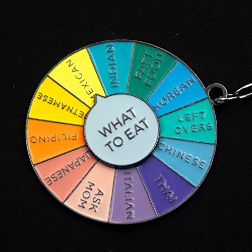 What To Eat Wheel Spinning Keychain - Cute Mood Key Chains - Aesthetic ...