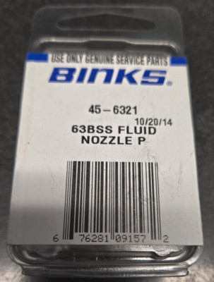 New Genuine Binks 45-6321 63BSS Fluid Nozzle | eBay