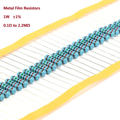 1W ±1% Metal Film Resistors - 121 Values from 0.1Ω to 2.2MΩ - Various ...