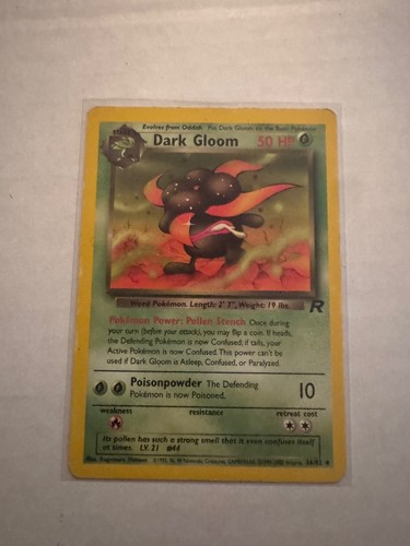 Pokémon Dark Gloom 36/82 Team Rocket Pokemon NM/MT Vintage Nintendo ...