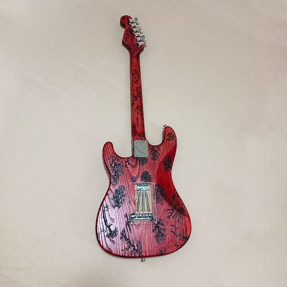 Ash ST Lightning Struck Wood Electric Guitar Rosewood Fretboard Red | eBay