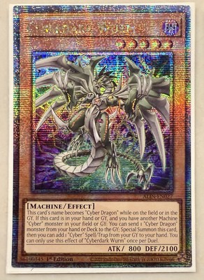 Yugioh Cyberdark Wurm ALIN-EN027 Quarter Century Secret Rare 1st Ed ...