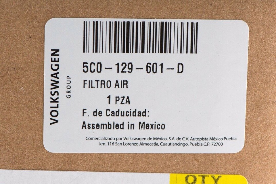 VW Volkswagen Air Cleaner Assembly Intake Filter Box Housing Jetta ...