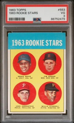 VINTAGE 1963 Topps ROOKIE STARS (STARGELL) # 553 - HOF !!! - PSA 3 | eBay