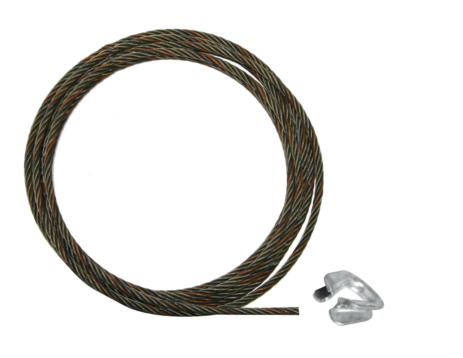 7/16" x 150' Fiber Core Wire Rope Winch Line Plain Cable with ...