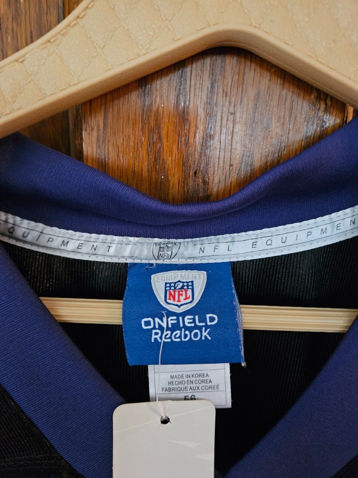 Baltimore Ravens Jersey Mens Purple NFL Football Ray Lewis #52 Reebok ...