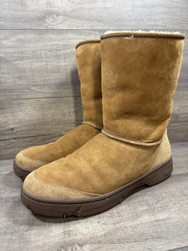 Ugg Australia Brown Ultimate Short 5270 Sheepskin Boots Mens Size 11 | eBay