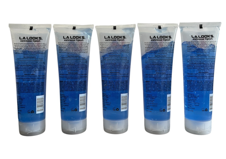LA LOOKS EXTREME SPORT LEVEL 10+ HOLD ALCOHOL FREE HAIR GEL 8 Oz Each ...