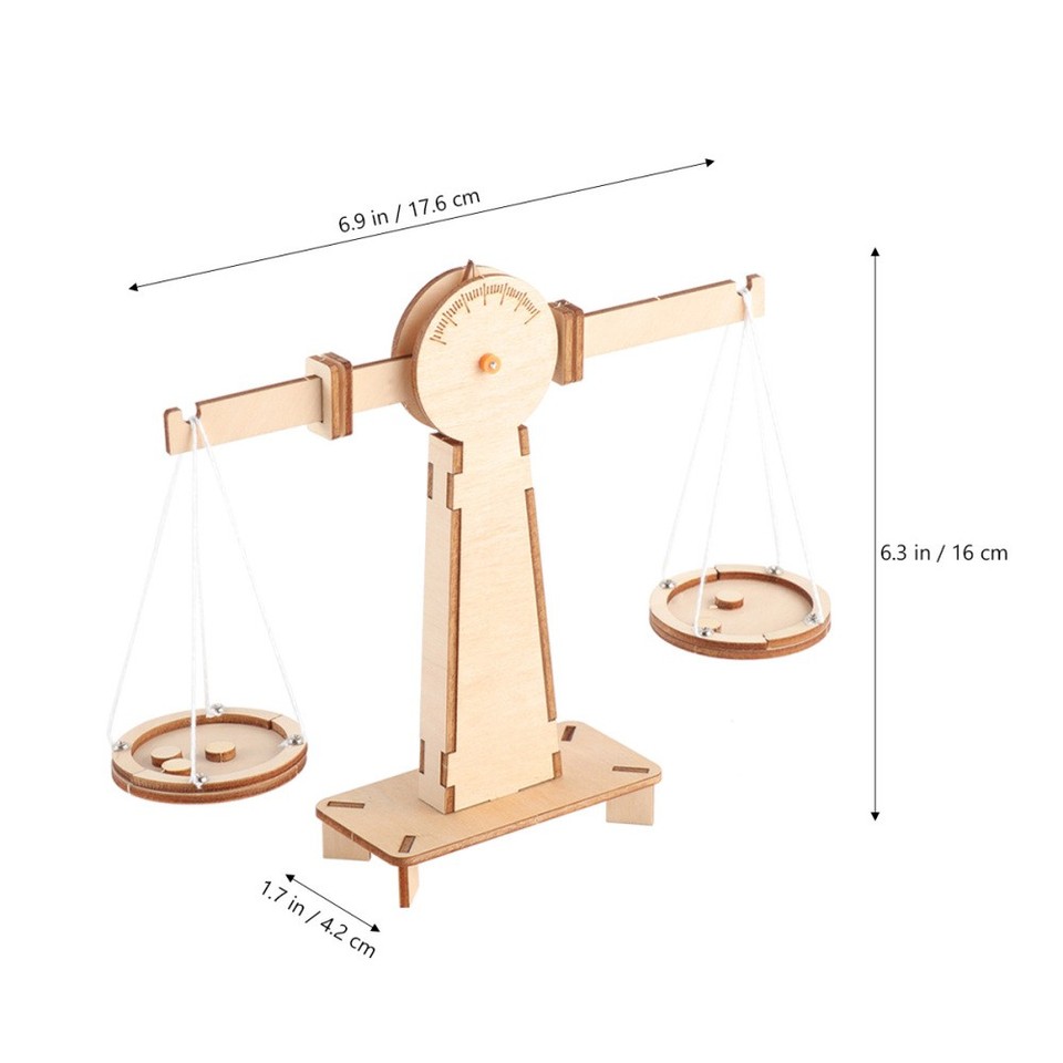 1PC DIY Balance Scale Wooden Measuring Toy Leverage Balance Toy ...
