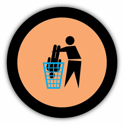 People Rubbish Warning Sign Funny Humor Car Bumper Sticker Decal 5" x 5 ...