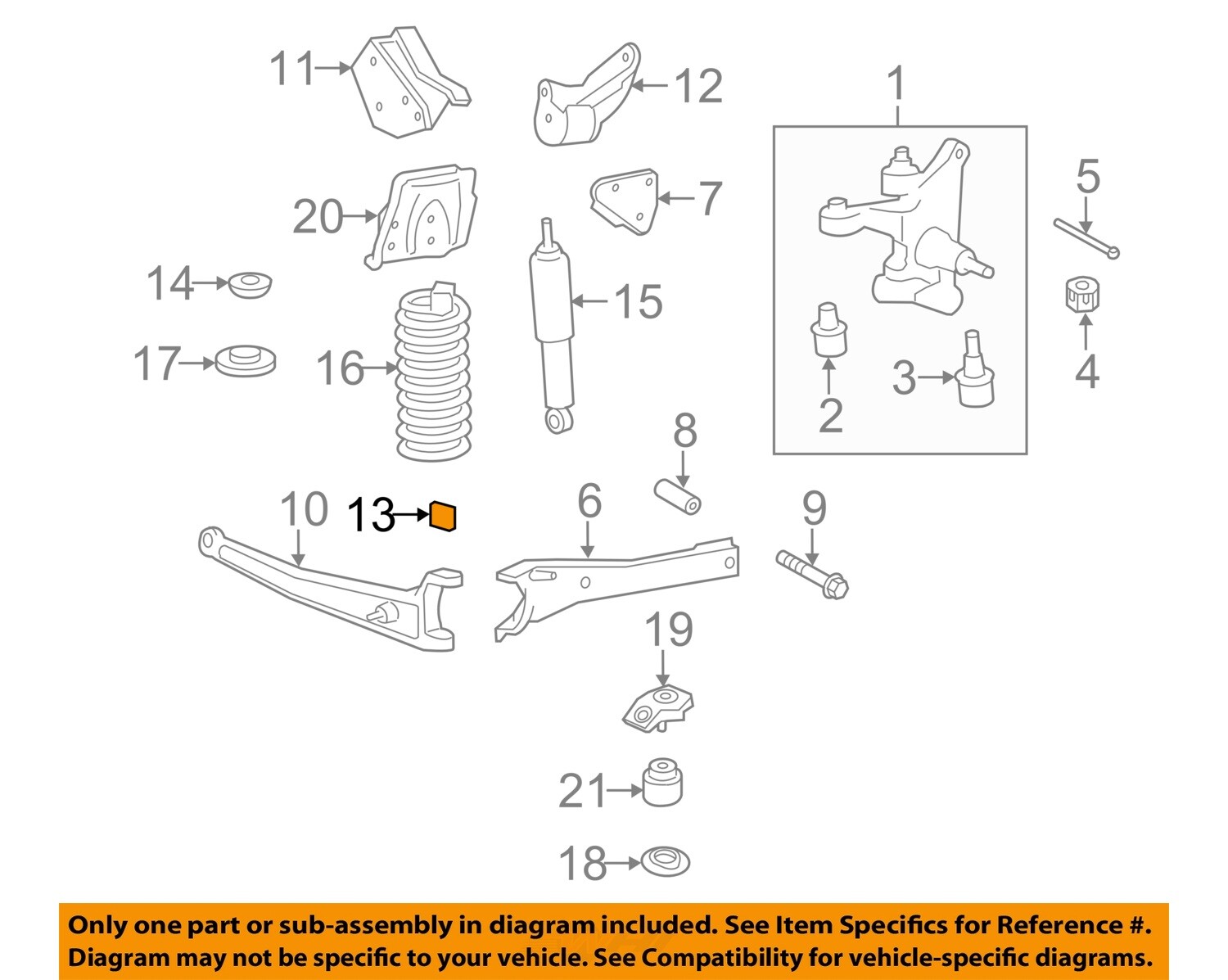 Ford 1C3Z3B177AA Genuine OEM Factory Original Axle Beam Bushing for ...