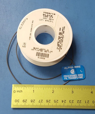 (100FT ) Hook-up Wire, 7055/19 SL005 , Alpha Wire, 22AWG, SLATE | eBay