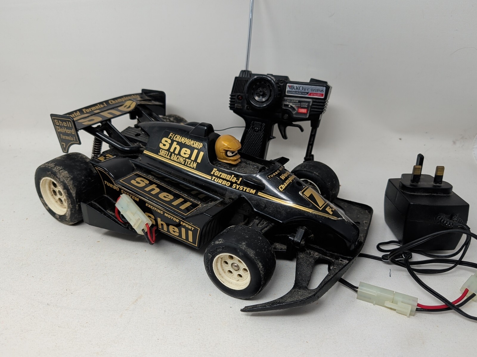 VINTAGE NIKKO SHELL BLACK JPS F1 FORMULA ONE 1 TURBO BANDIT SYSTEM RC ...