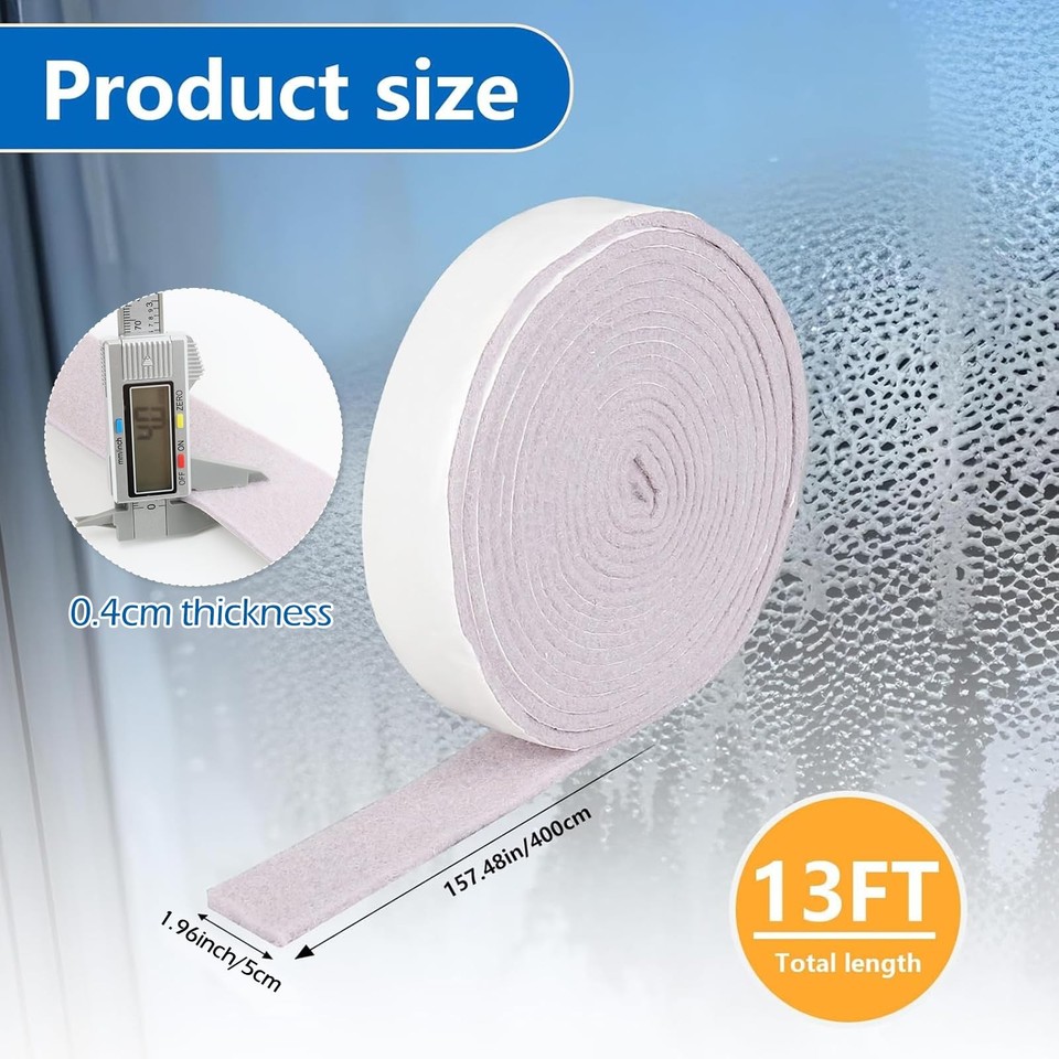 Window Condensation Absorber Strip 13 Ft 157.4 x 1.96 Inch Self ...