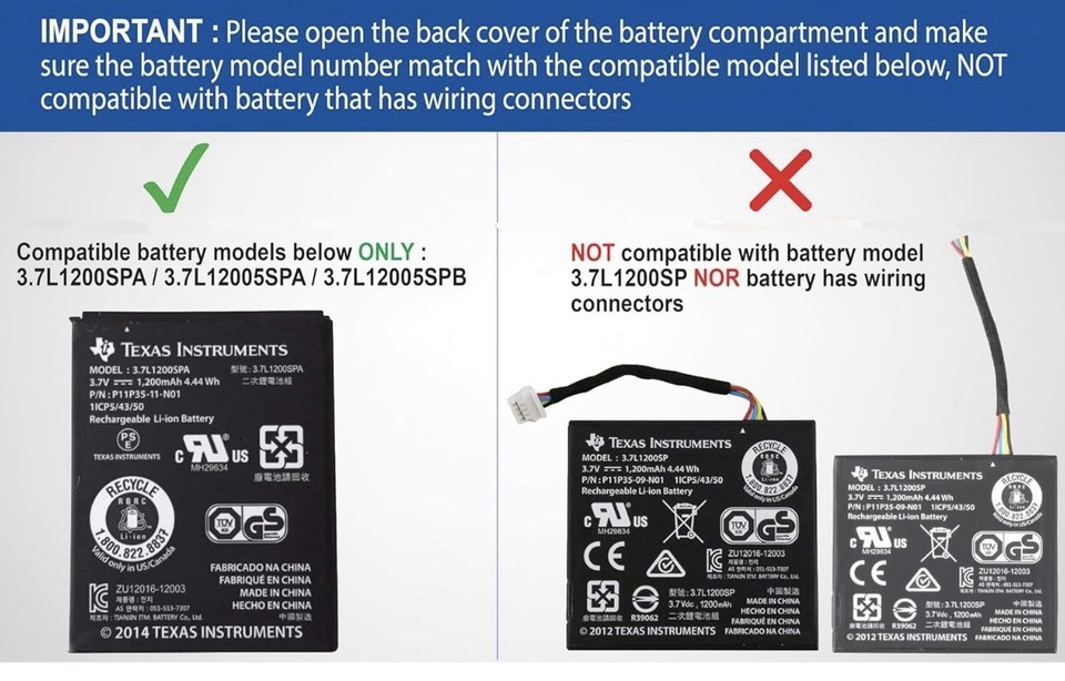 Genuine Texas Instruments Battery for TI‑Nspire CX I/II /CAS & TI‑84 ...