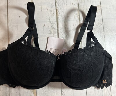 Savage Not Sorry Lightly Lined Lace Balconette Bra 40DD Black | eBay