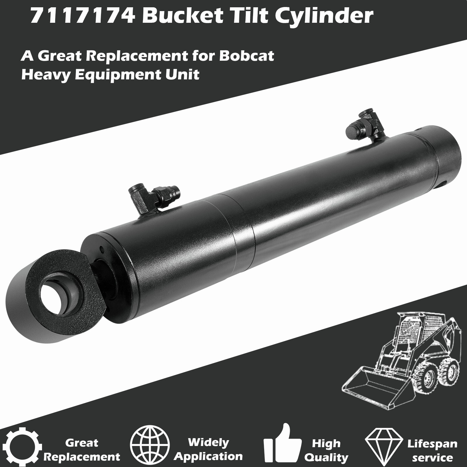 7117174 Bucket Tilt Cylinder for Bobcat S150 S160 S175 S185 S205 773 ...