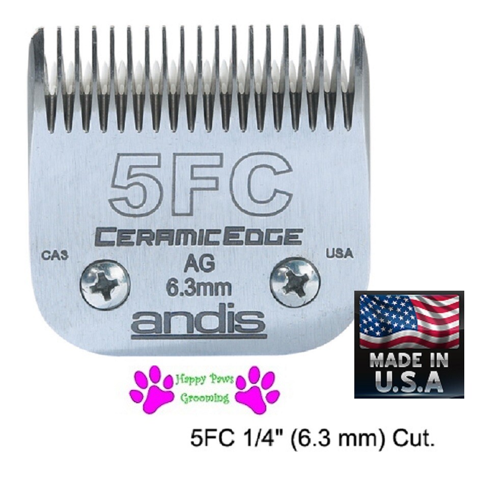 ANDIS CERAMICEDGE(6.3mm)1/4"Blade 5FC*Fit AGC,Pulse ZR,Oster A5,Wahl KM Clippers | eBay