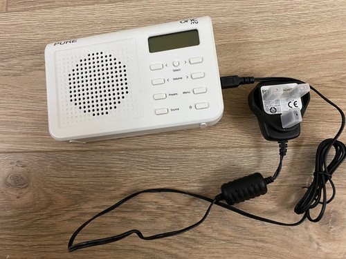 Pure One mi DAB/ FM white portable Radio. In Good Condition & P ...