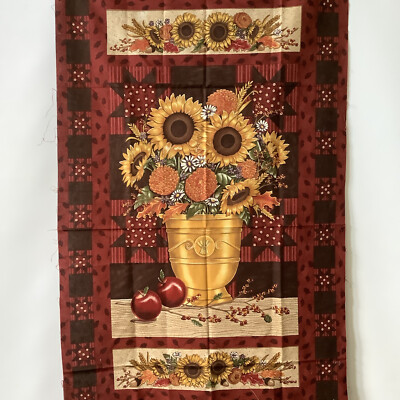 Harvest Bouquet Moda Deb Strain Fabric Cotton Panel Sunflowers Fall | eBay