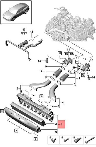 Genuine PORSCHE Panamera 971 97A 97B 97C Air Filter 971128607G | eBay