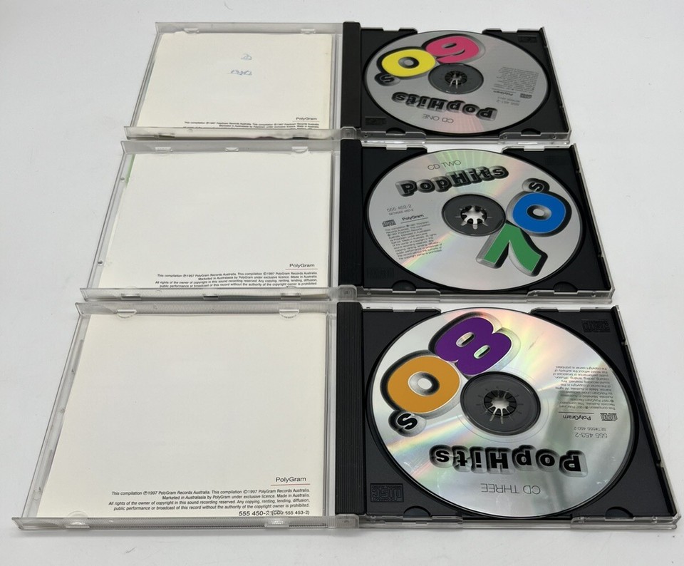 Pop Hits CDs 60s 70s & 80s Various Artists 54 Tracks In Total 1997 3 x ...