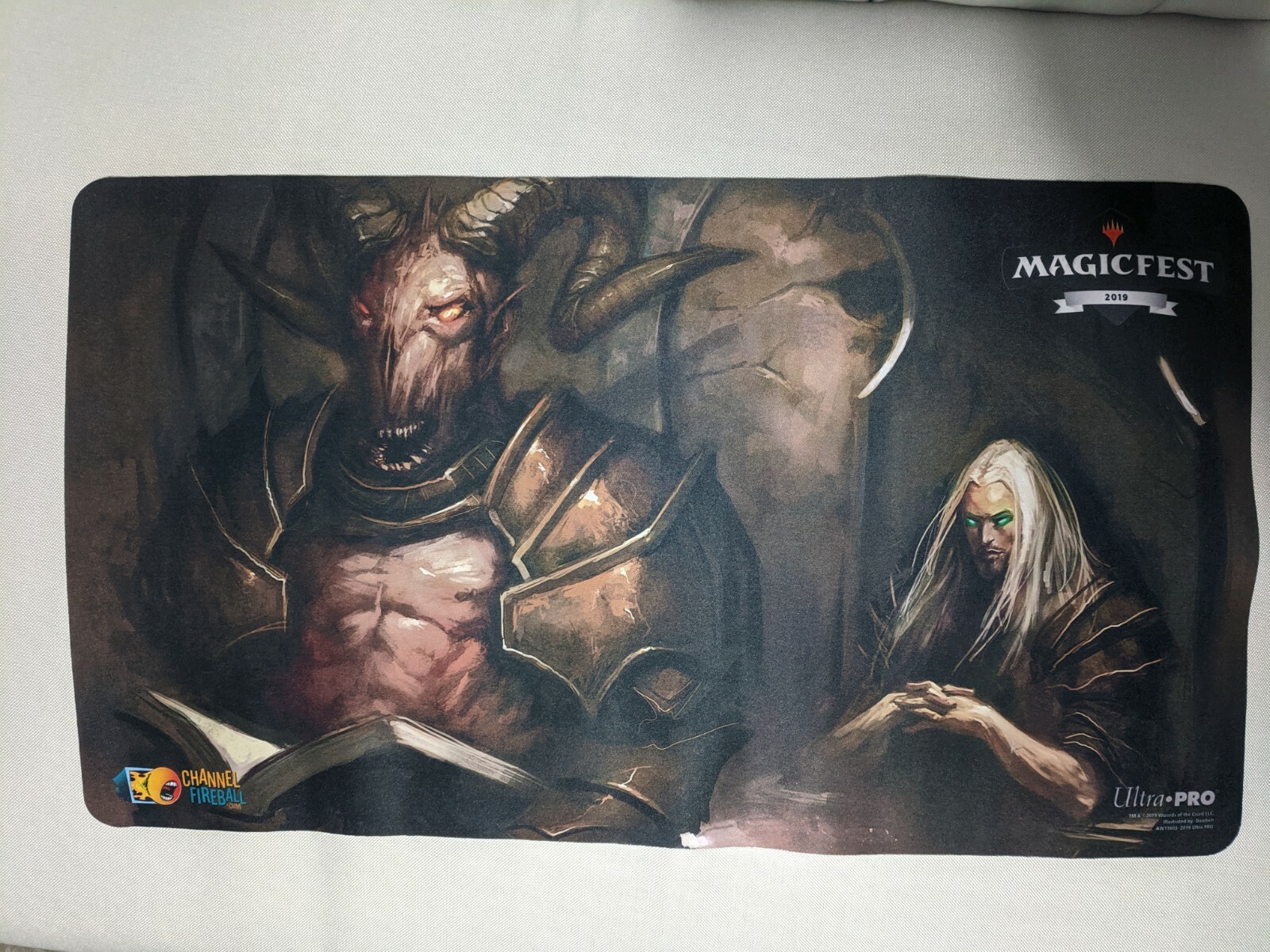 Demonic Tutor playmat with judge foil art MagicFest exclusive MtG Magic ...