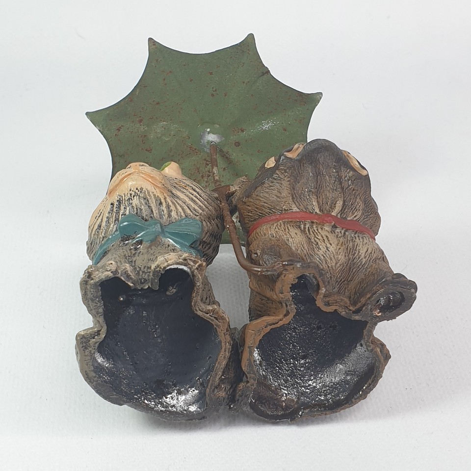 Antique c.1900s Heyde Nippes Toy Cat Bulldog & Umbrella Figure Die Cast ...