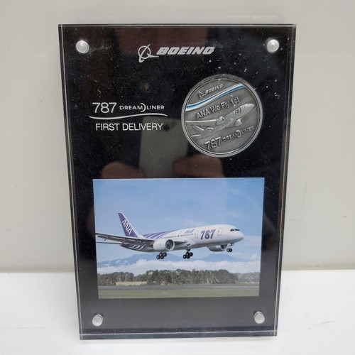 Boeing 787 Dreamliner ANA We Fly 1st Coin in Display Plaque | eBay