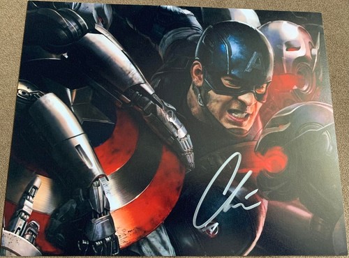 Chris Evans Autographed Photo, 8x10 with COA, Captain America, Marvel ...
