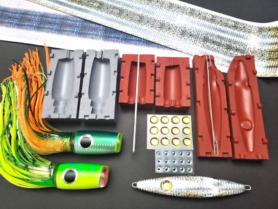 Offshore Mold Kit, 300 g Trolling Head Molds + 240 g Flat Fall Jig Mold ...