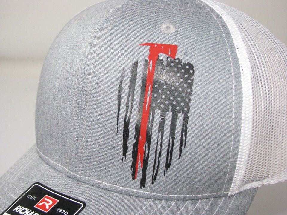 Firefighter Ax Flag Custom Richardson 112 Hat Snapback Mesh Trucker | eBay