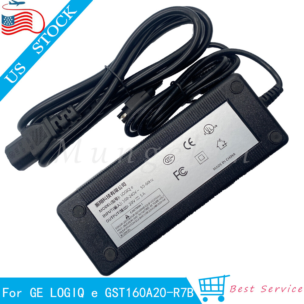 GST160A20-R7B For GE LOGIQ e AC / DC Adapter Power Supply 20V 5A 4-pins ...