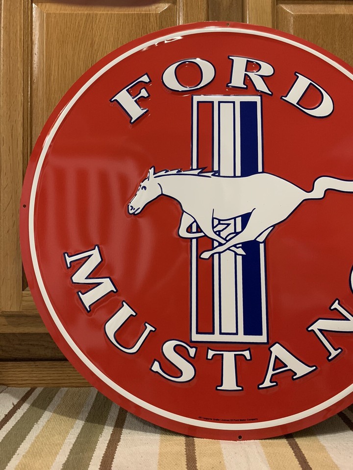 Ford Mustang Metal Sign Garage Wall Decor Gas Oil Tools Parts Bar ...