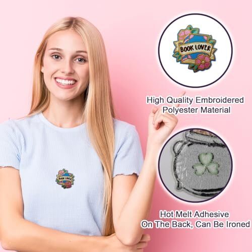 Book Lover Iron on Patches for Backpacks Iron on Patches for Clothes ...