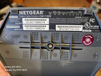 NETGEAR CM1150V Nighthawk Multi-Gig Speed Cable Modem for XFINITY Voice ...