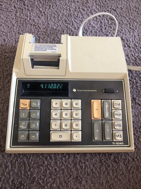 Texas Instruments Ti-5040 Electronic Adding Machine Calculator Vintage ...