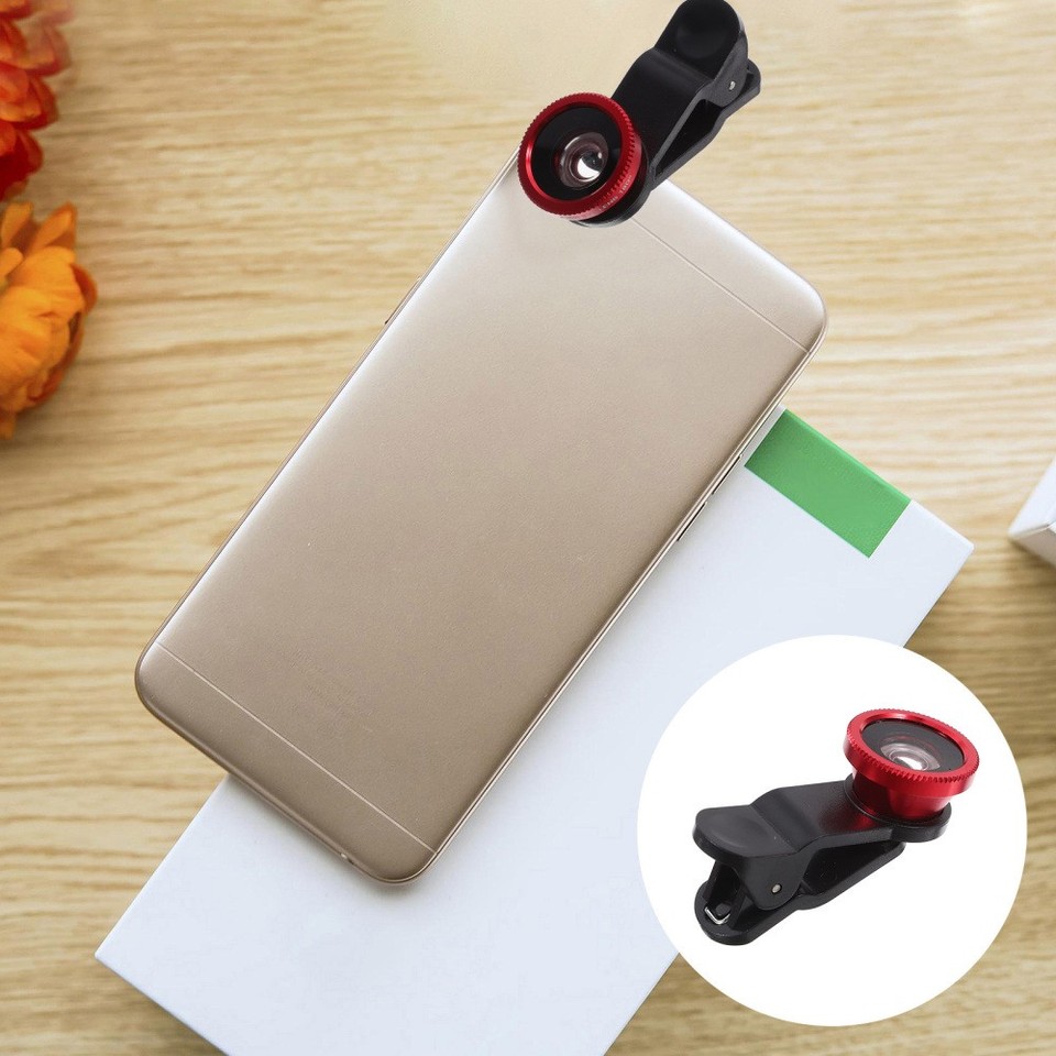 2 Sets Phone Lens Fish Eye Lens with Clip for Smartphone with Black ...
