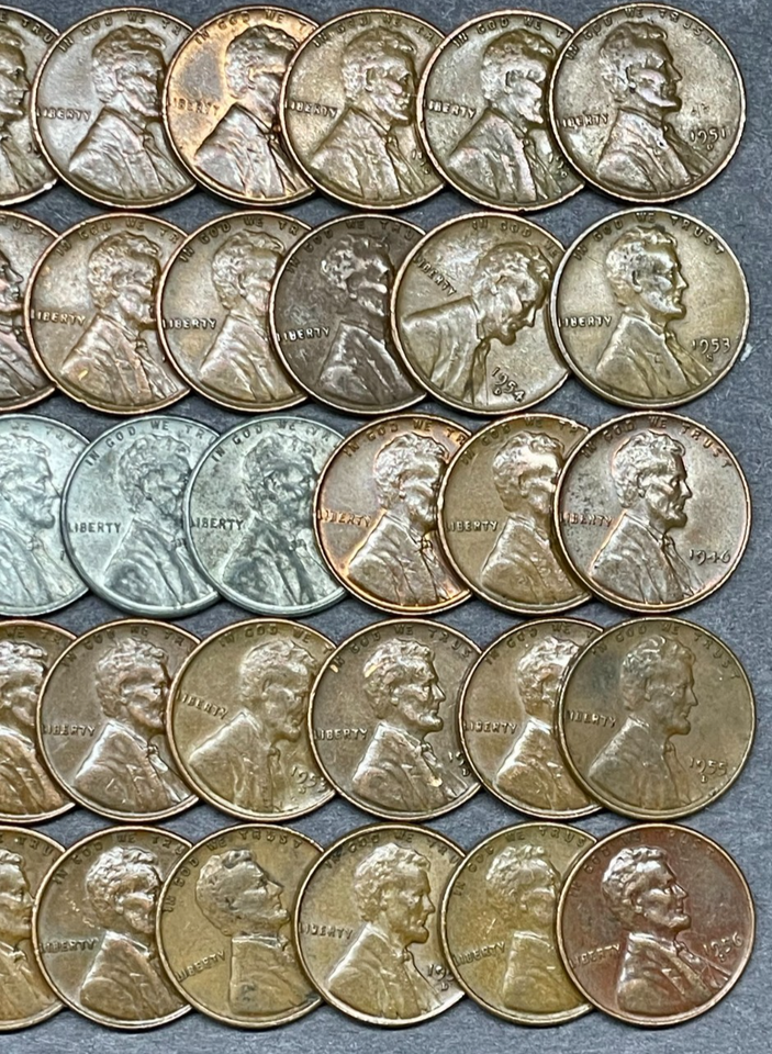 Wheat Penny Rolls WITH STEEL WHEAT PENNIES INCLUDED ~ Mixed Dates 1909 ...