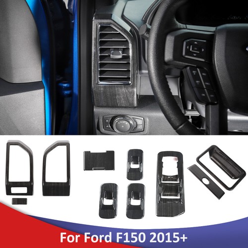 9PCS Interior Center Console Dash Cover Trim Kit For Ford F150 15-20 ...
