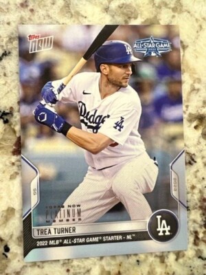 2022 TOPPS NOW PLATINUM ALL STAR GAME CARD LA DOGERS TREA TURNER #ASG ...