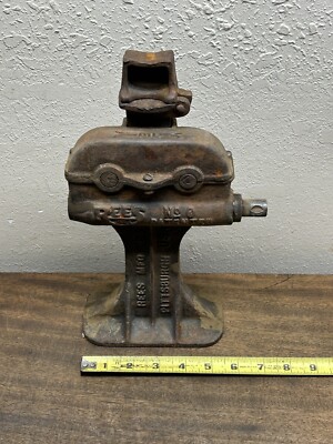 VINTAGE REES No O SCREW JACK 1 TON WITH 6” LIFT FLIP TOP STILL WORKS ...