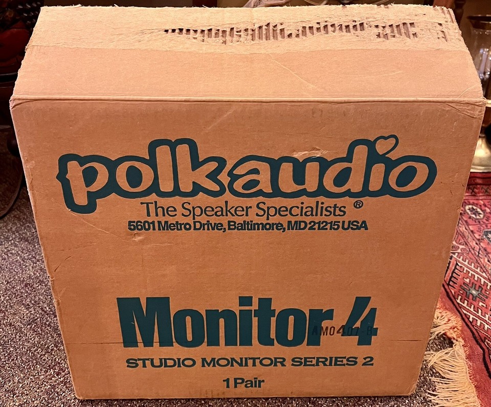 Vtg Polk Audio Monitor 4 Series 2 Simulated Wood Grain Stereo Speakers ...