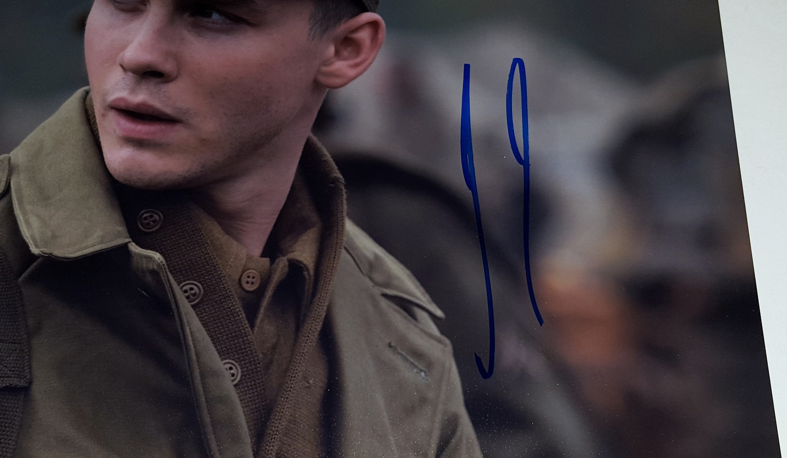 LOGAN LERMAN In-Person Signed 11x14 FURY Movie Norman Machine Ellison ...
